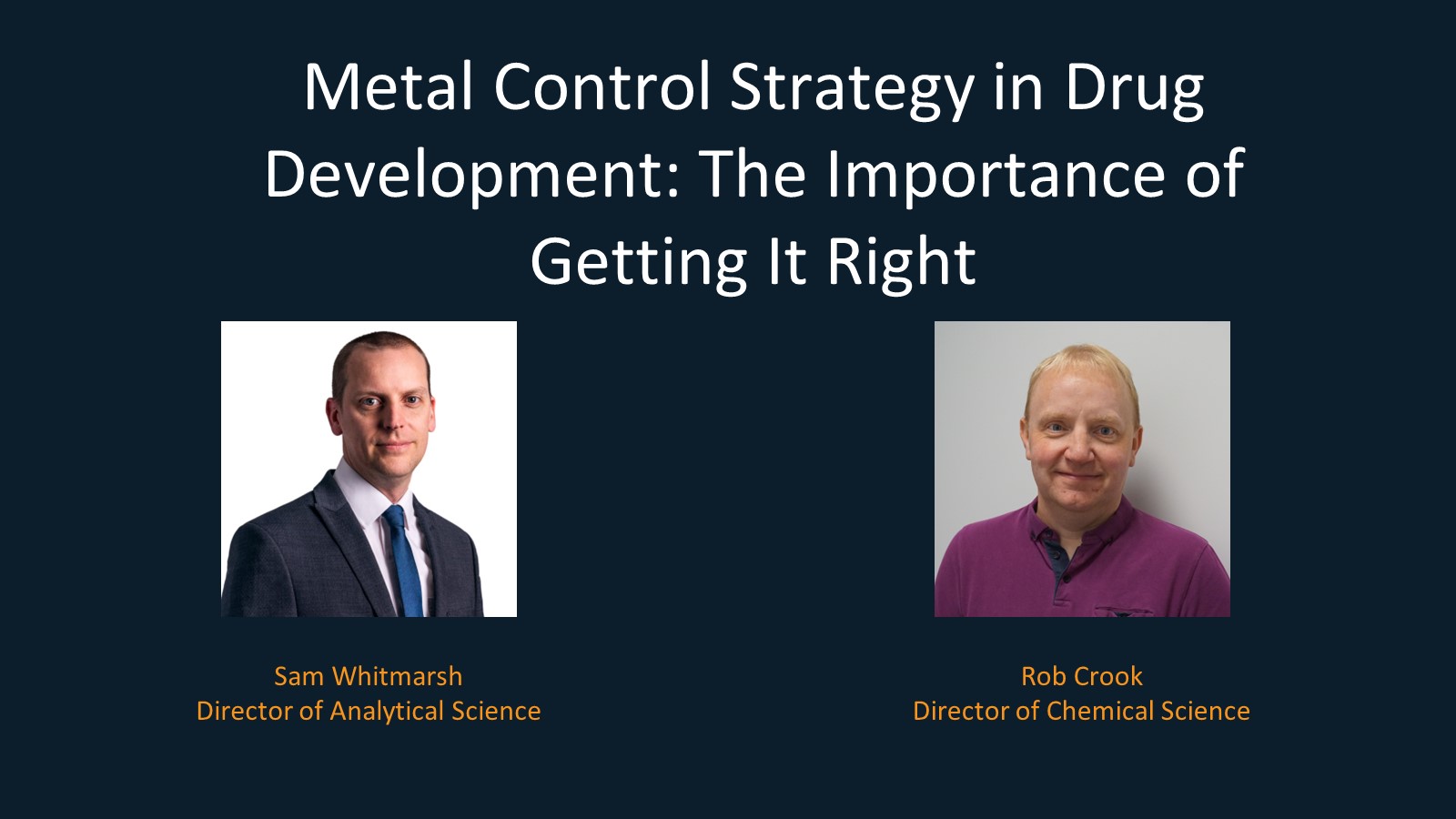 Metal Control Strategy in Drug Development: The Importance of Getting ...