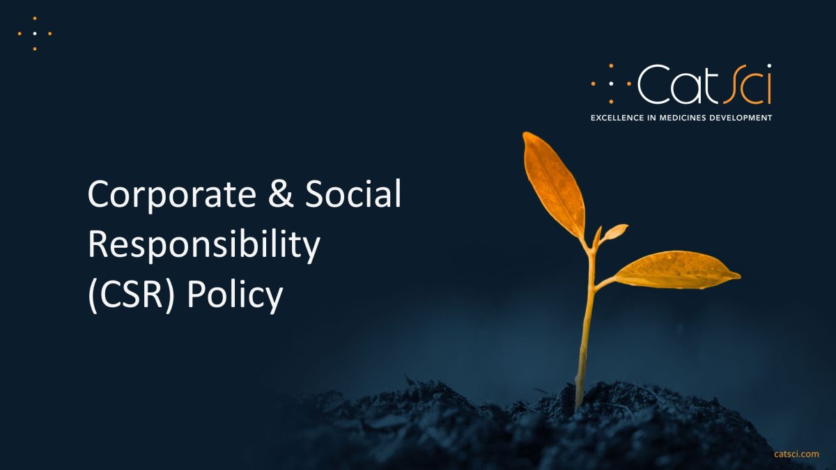 CatSci Corporate and Social Responsibility (CSR) Policy - CatSci